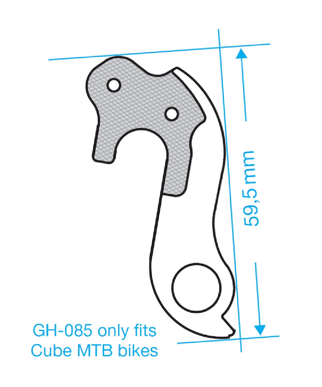 GH-085 Derailleur Hanger for Cube (MTB) (Marwi UNION bike rear gear ...