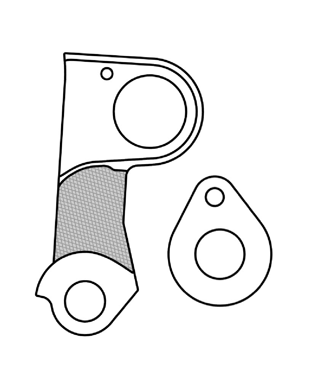 GH-175 Derailleur Hanger for Cube, Radon #10241 (Marwi UNION bike rear ...