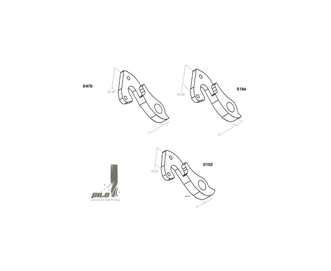 D470 derailleur hanger Campagnolo D186 version for Pinarello Dogma ...